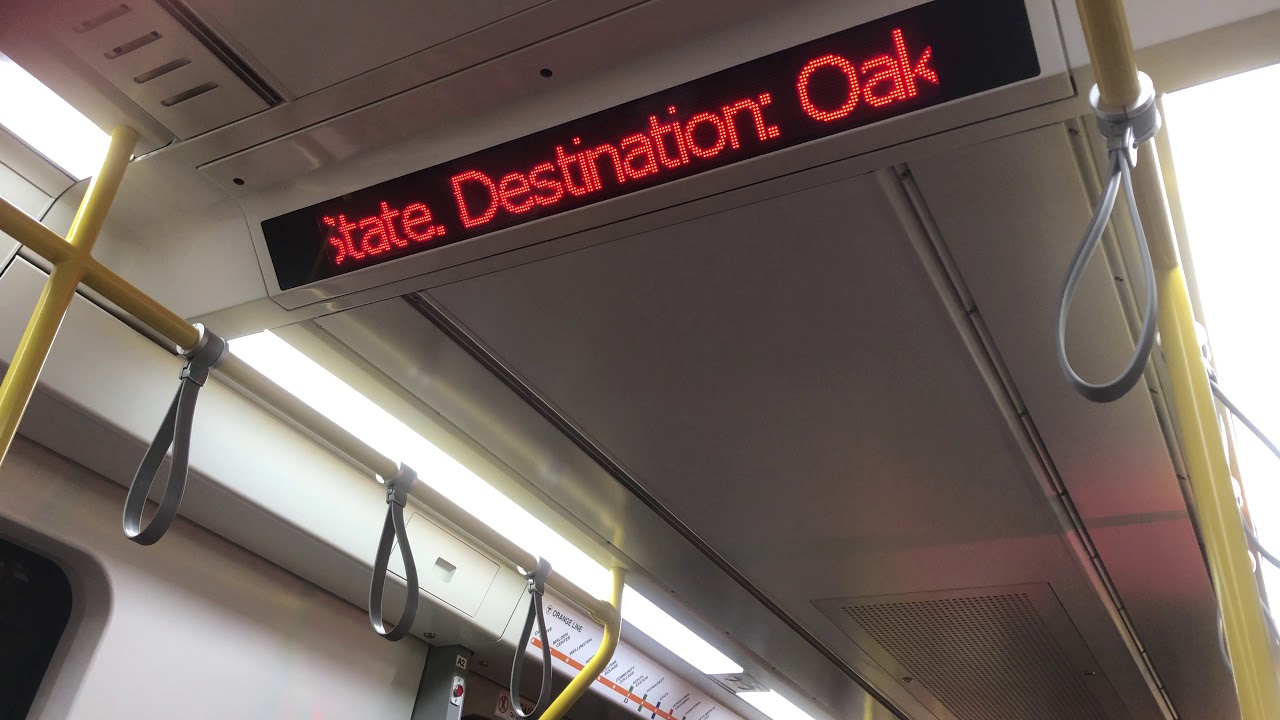 NEW MBTA orange line train ride from Downtown Crossing to North station ...