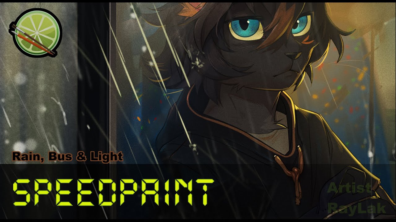 Rain & Bus | SpeedPaint | Paint tool Sai 2 - YouTube