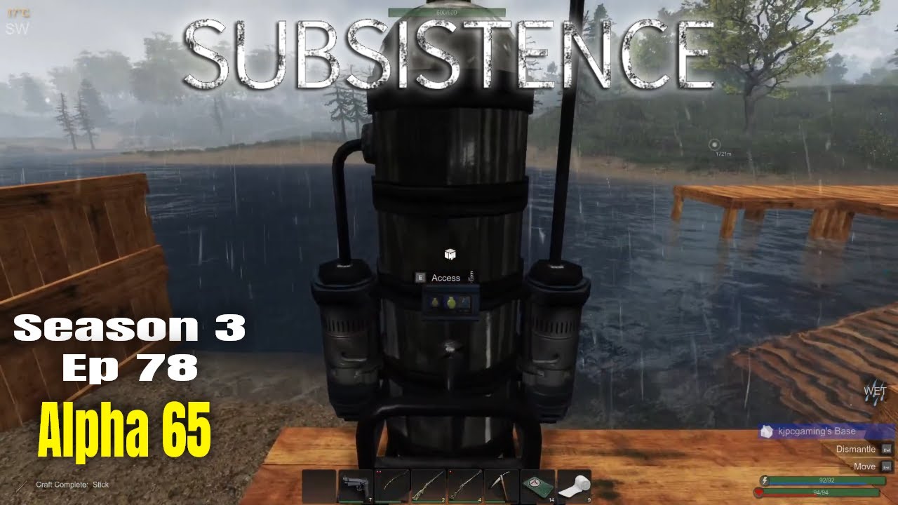 Subsistence Season 3 Ep 78 Starting The Water System - YouTube