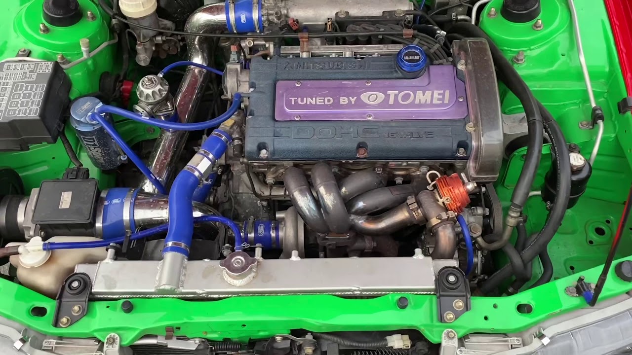 Spoon yellow engine bay - YouTube