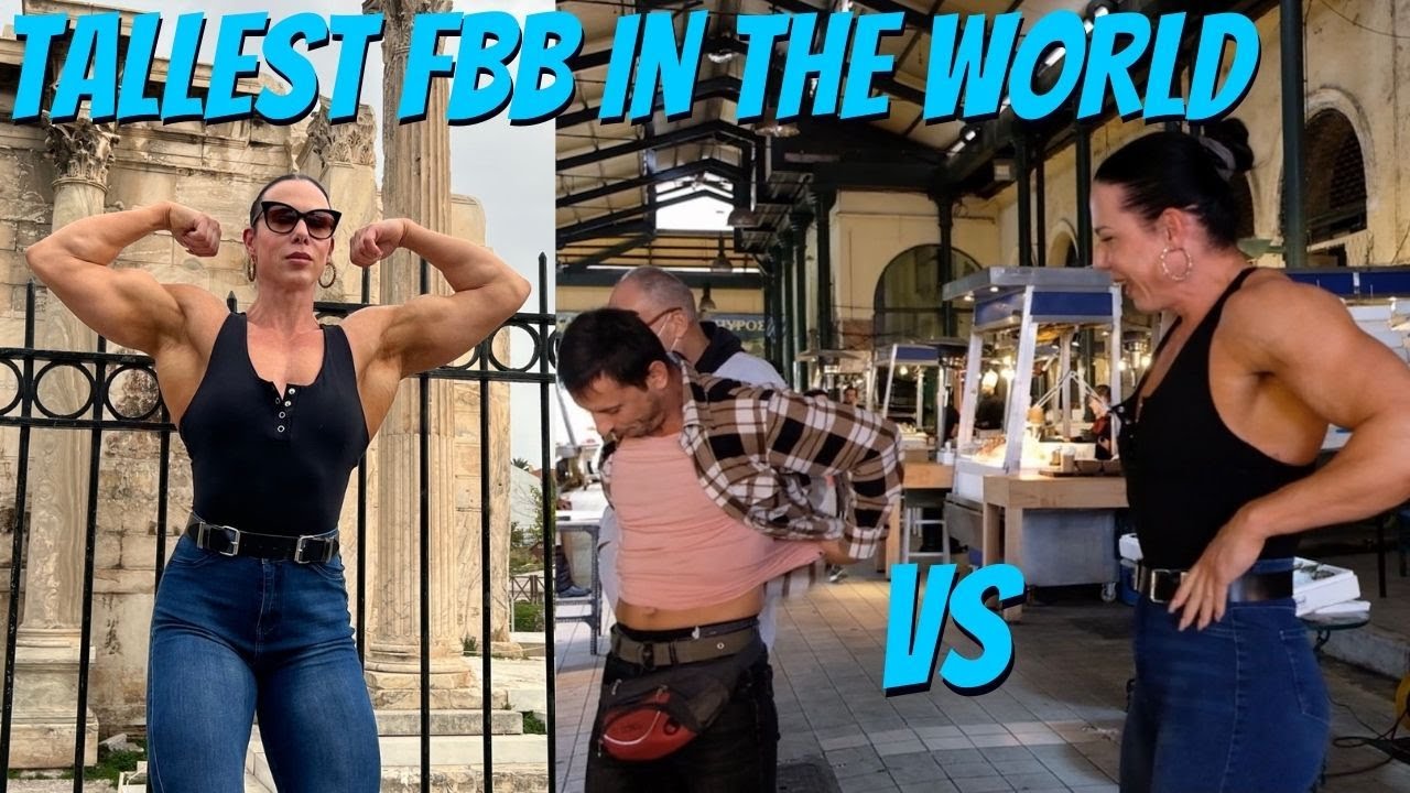 Giant Female buying MEAT 🇬🇷 Reaction in Athens - YouTube