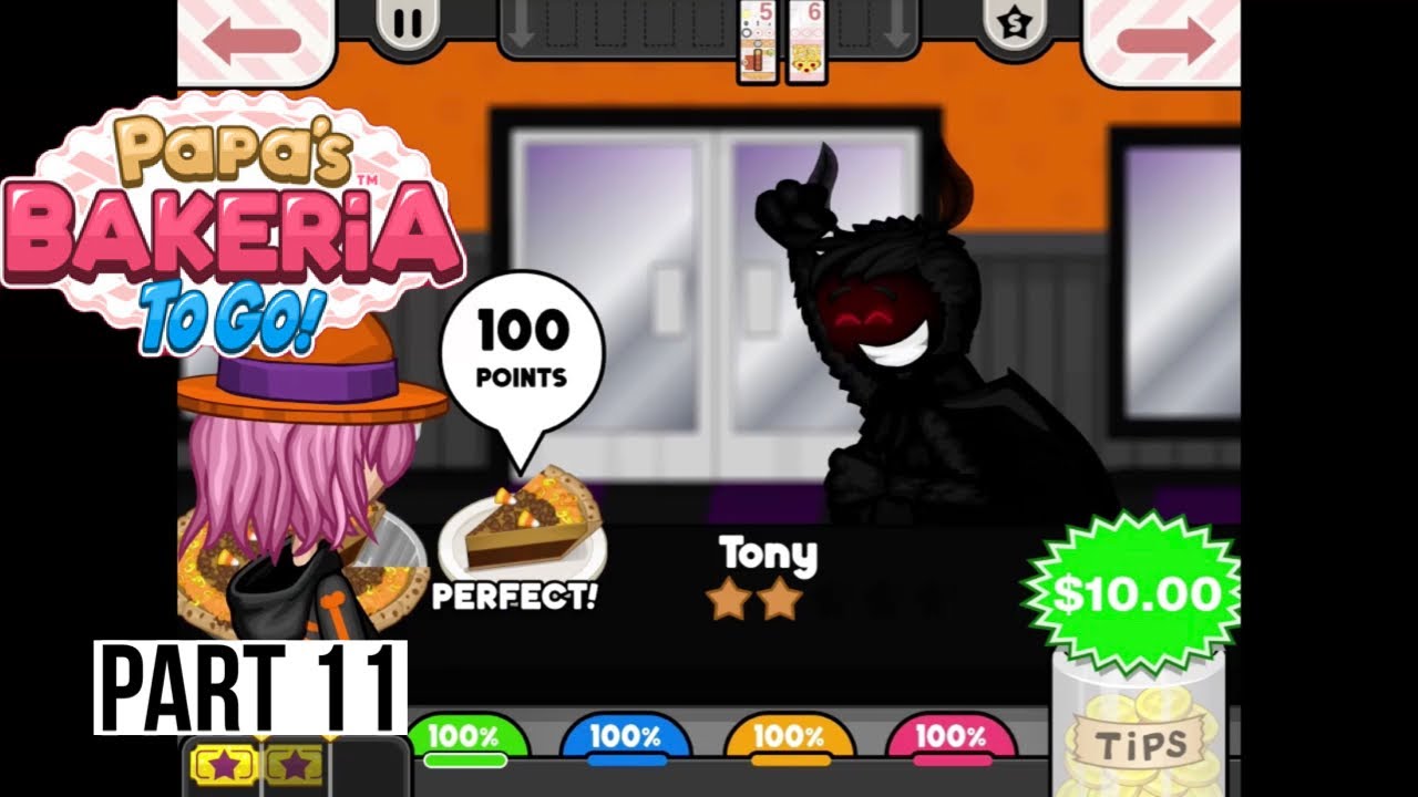 Papa’s Bakeria To Go Part 11 - Halloween | Day 88 - 95 | 1.5x speed - YouTube