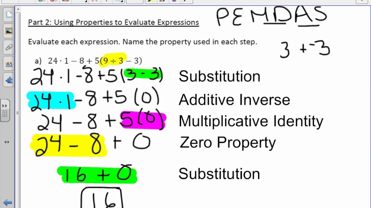 Algebra 1-3: Properties of Numbers - YouTube