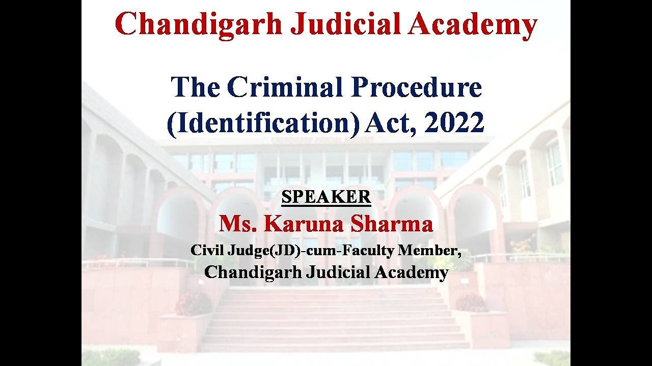 The Criminal Procedure (Identification) Act, 2022 - YouTube