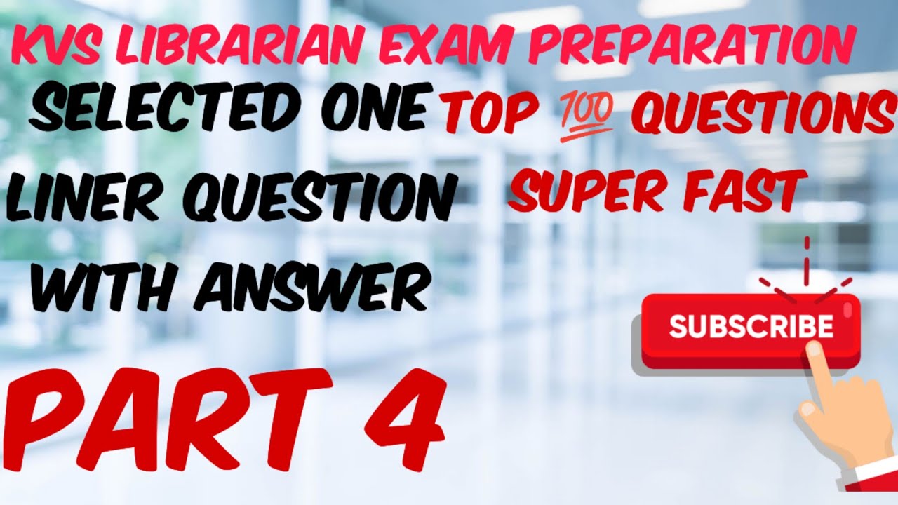 KVS librarian questions answers/KVS librarian question paper/KVS ...