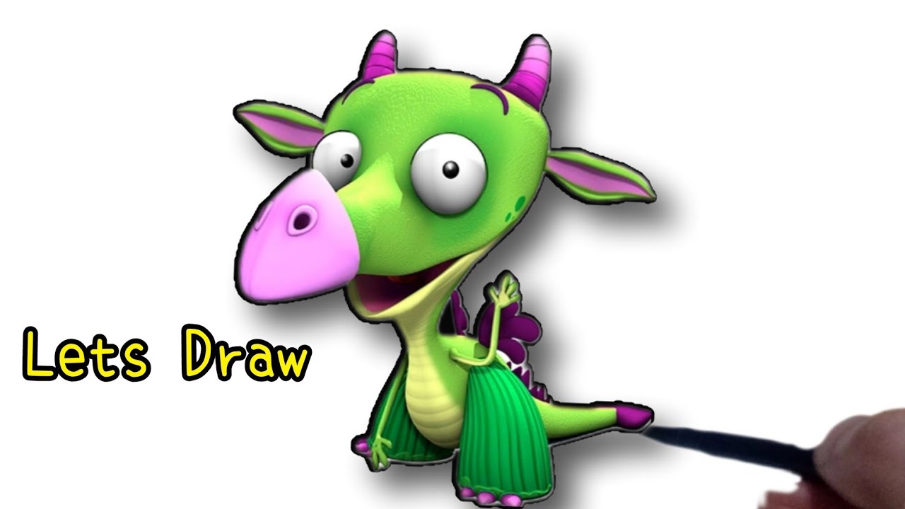 Draco Dragon easy drawing @BabyTV - YouTube