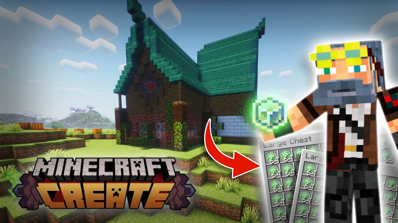 I made a beautiful XP FARM in Minecraft Create Mod! - YouTube