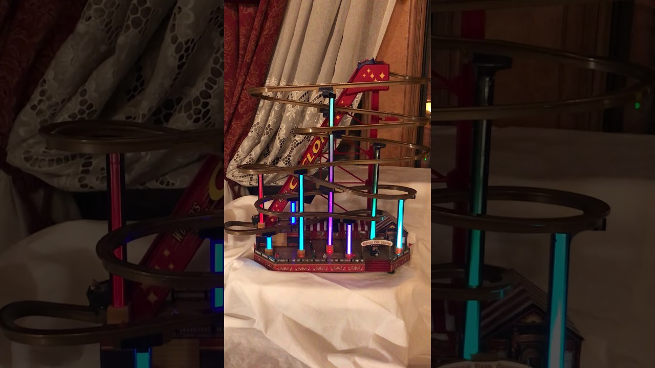 Mr Christmas World's Fair Grand Roller Coaster Cyclone - YouTube