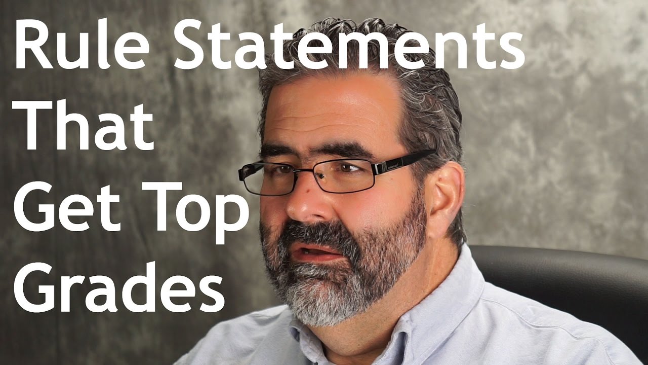 Rule Statements That Get Top Grades - YouTube