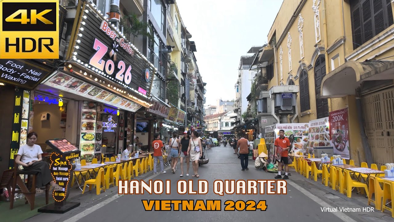 (4K HDR) Hanoi Old Quarter Walking Tour | Hoan Kiem Lake, Ta Hien At 5 ...