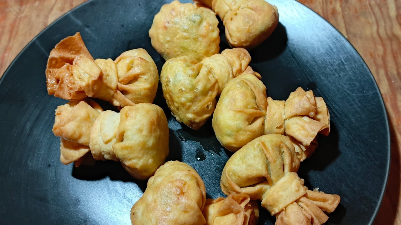 How I Make Fried Tea Snacks At Home in 5 Minutes | Fried Money Bags ...