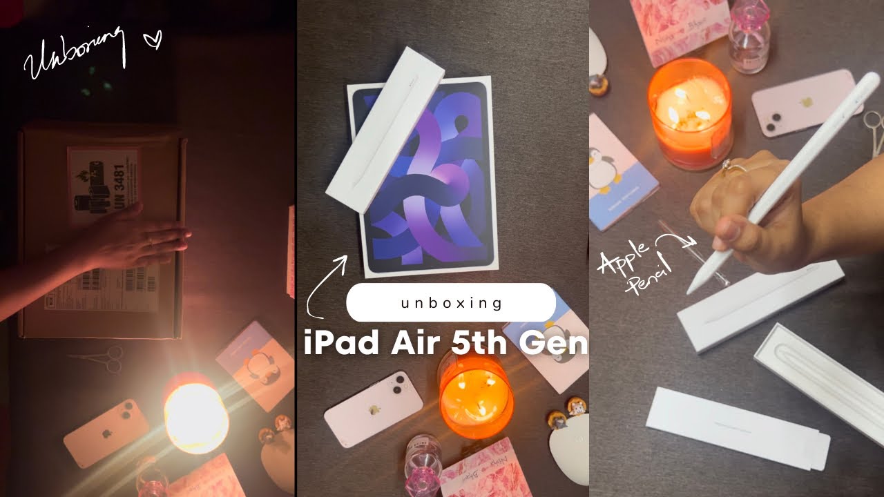 iPad Air 5 (purple) unboxing 💜, Apple Pencil (gen 2)| ASMR - YouTube