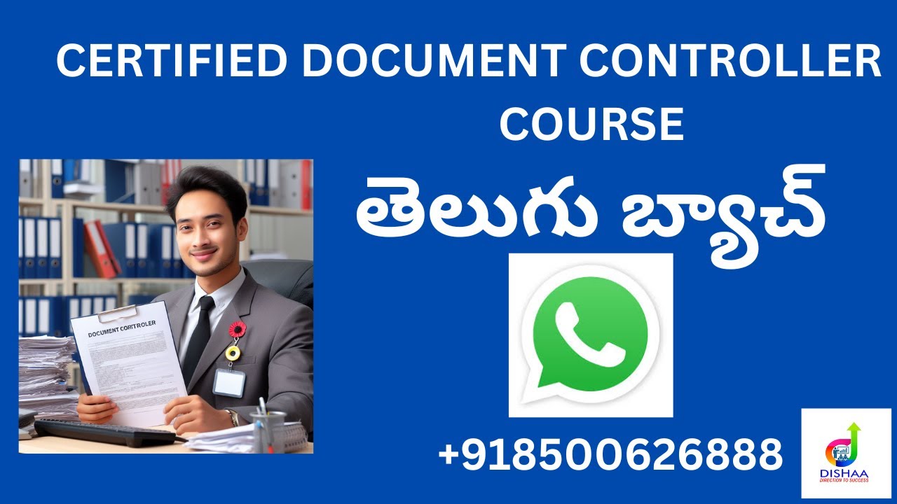 DOCUMENT CONTROLLER COURSE IN TELUGU - WHATSAPP - YouTube