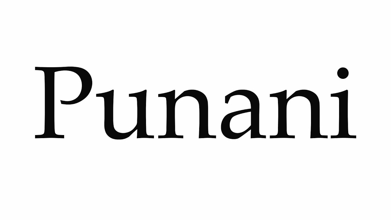 How to Pronounce Punani - YouTube