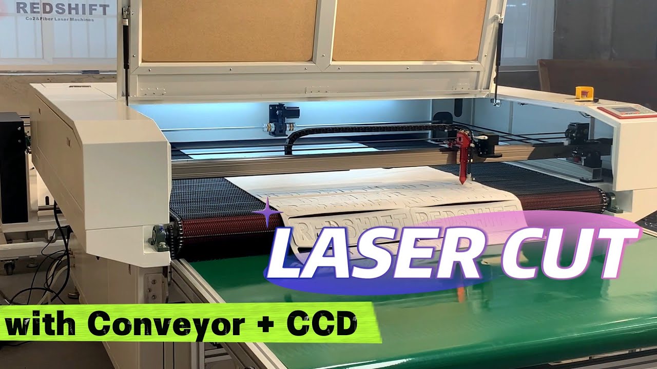 Redshift CO2 Laser Cutter with Camera and Conveyor in Action: An Italian Customer Workshop ...