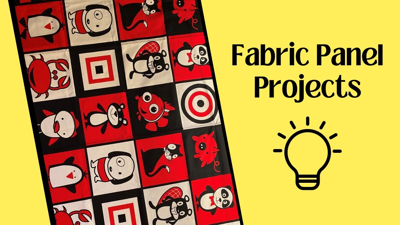 4 DIY Easy SEWING Projects using a Fabric Panel - YouTube