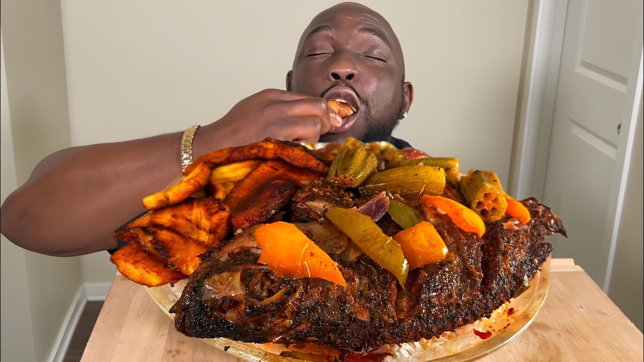 JAMAICAN COOKING-HUGE BROWN STEW TILAPIA FISH| MUKBANG EATING SHOW ...