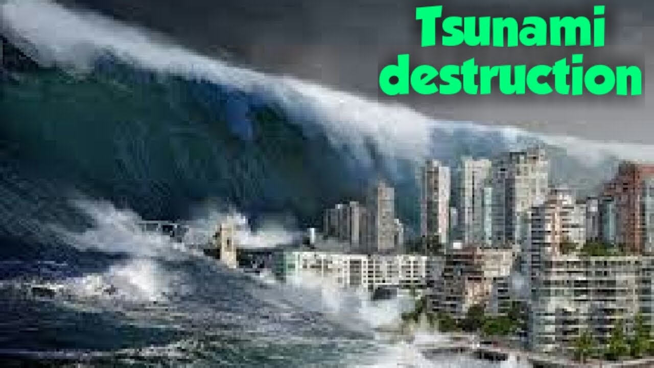 Destruction of Tsunamis in the coastal region. Severely devastating ...