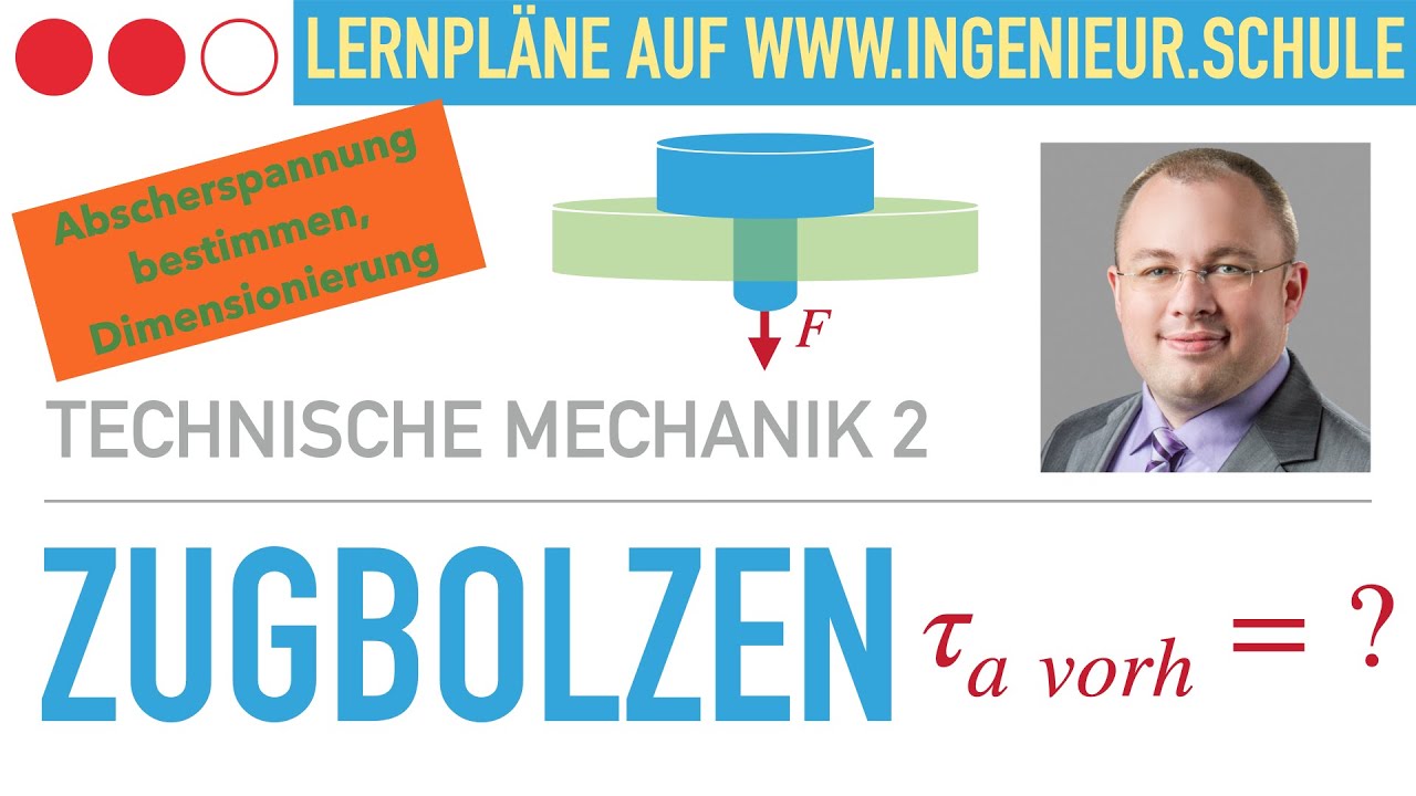 Zugbolzen Abscherspannung Bemessung – Technische Mechanik 2 ...