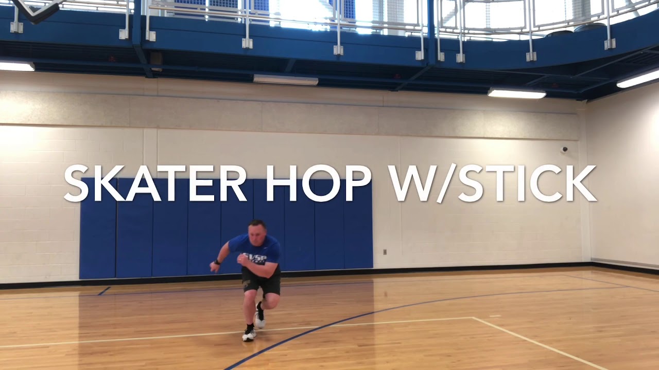 Skater hops w/stick - YouTube