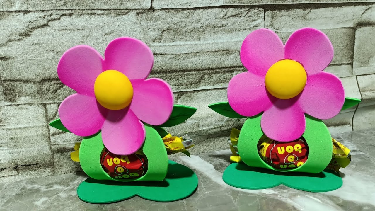 flores de fomi | ideas para regalar / cómo pintar flores en fomi - YouTube