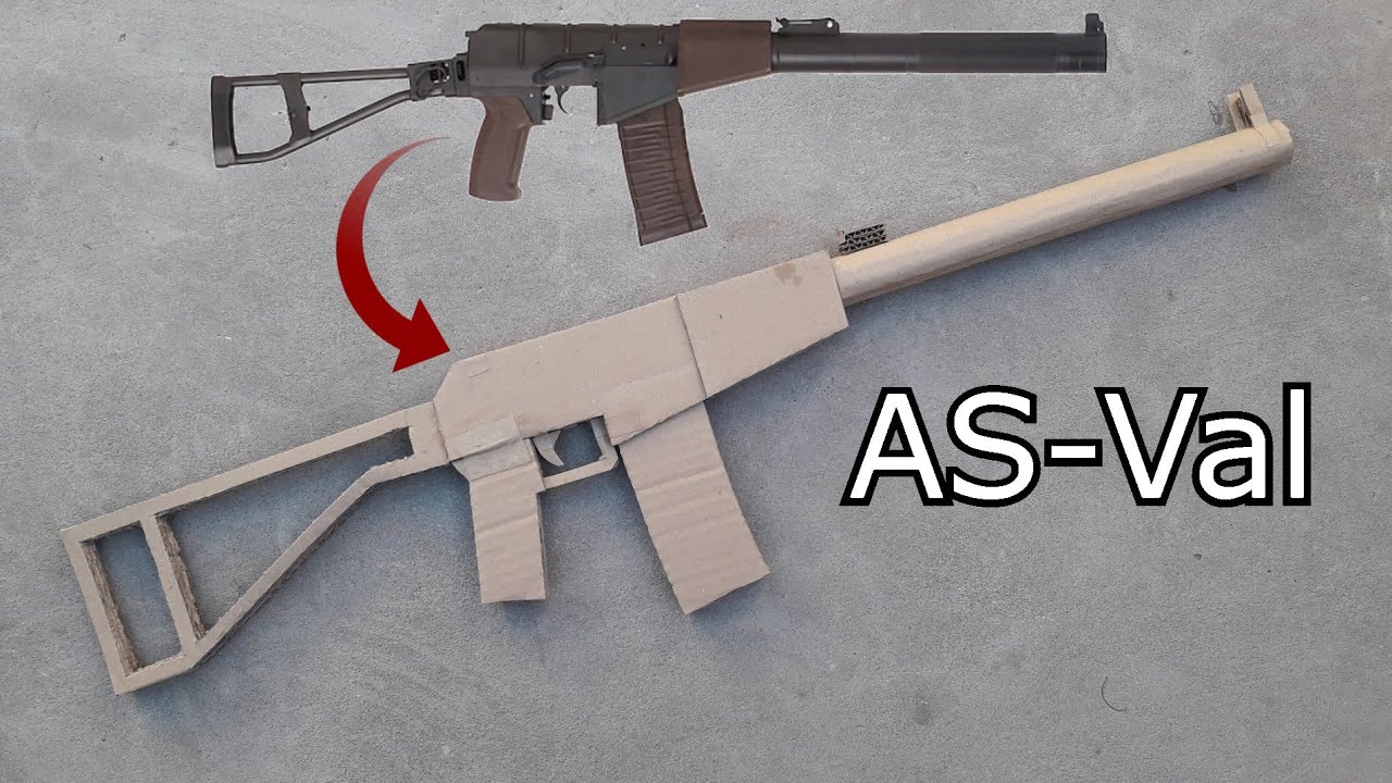 Como hacer un AS-Val de cartón - YouTube
