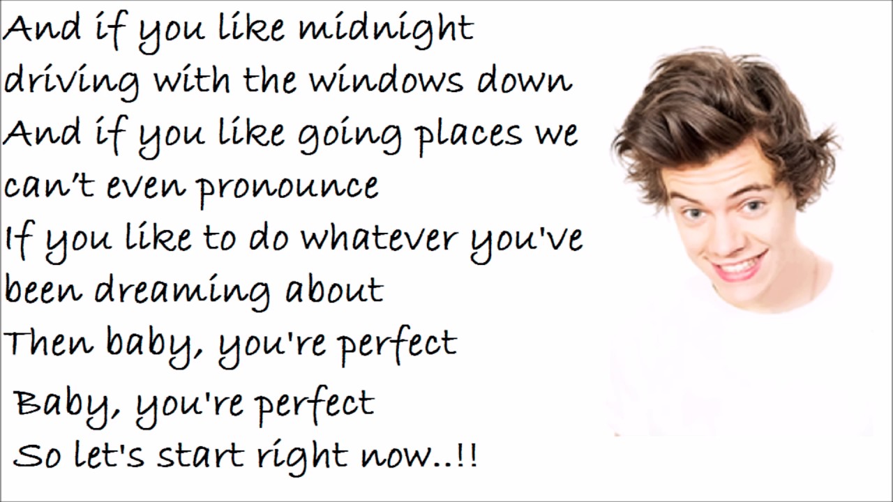 Perfect-One direction(lyrics+pics) - YouTube