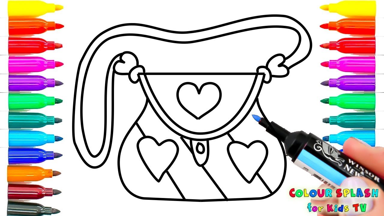 How to Draw Set of Female Accessories | Coloring Pages For Girls with ...