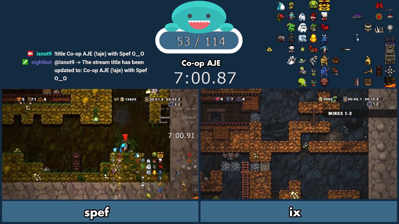 Spelunky Co-op All Journal Entries w/ Spef in 17:27.82 (World Record ...