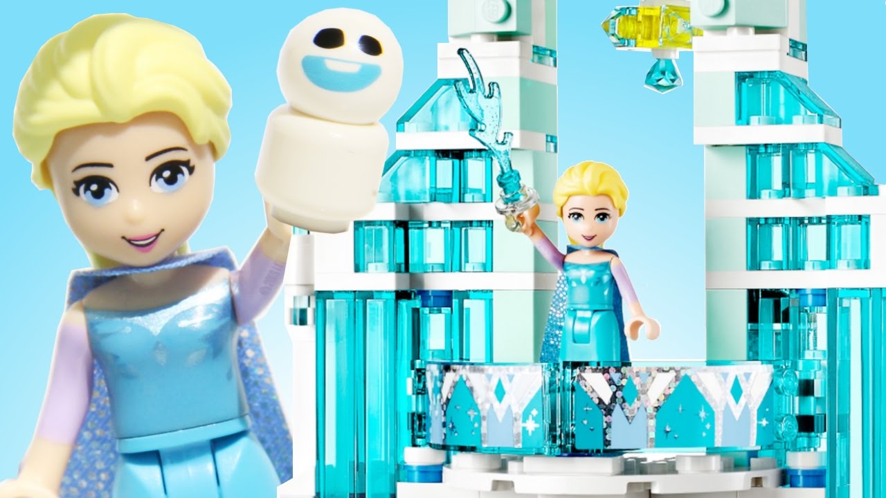 Elsa's Magical Ice Palace ⛄ LEGO Disney set Stop motion build - YouTube