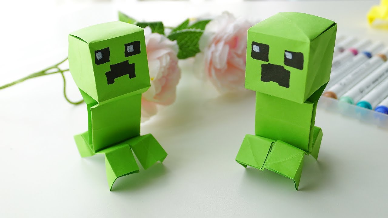 DIY Origami Creepers: A Fun and Creative Minecraft Craft Project for ...