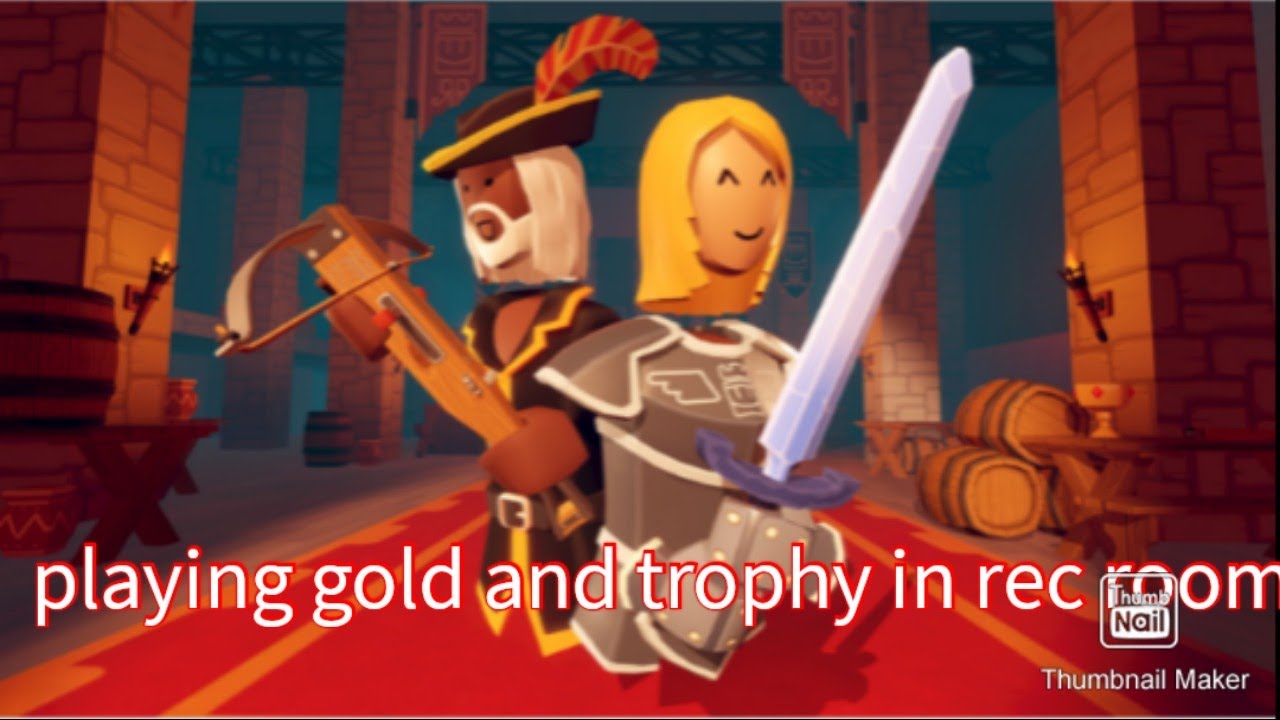 playing gold and trophy in rec room - YouTube