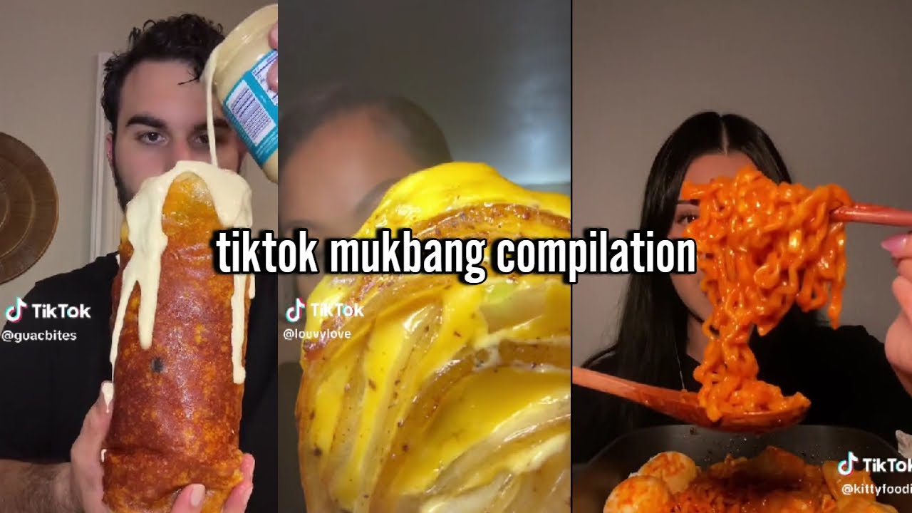 (ASMR) tiktok mukbang compilation 3 | burrito, in-n-out, buldak ramen and more - YouTube