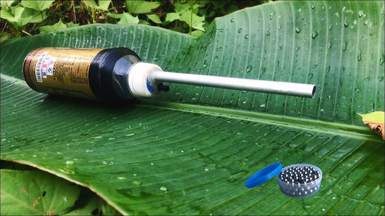 Creation guns One type Gas gun Unique Made from cans Technology ideas ...