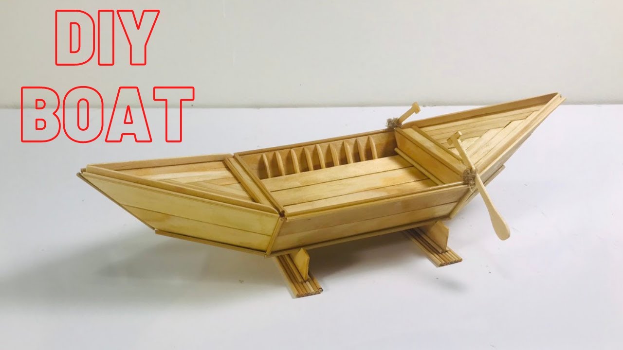 How to make a boat with ice-cream sticks | DIY Model - YouTube