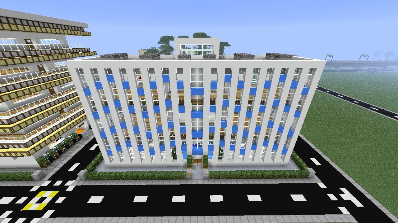 Minecraft Wave Lined Building - YouTube