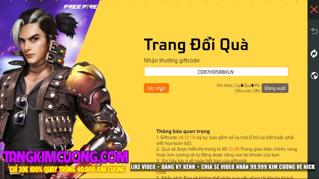 [FREE FIRE] Nhập Code FF Toàn Sever Nhận M1887 Vũ Trụ Huỷ Diệt 800K Lượt Nhập Vĩnh Viẽn Mới Nhất ...