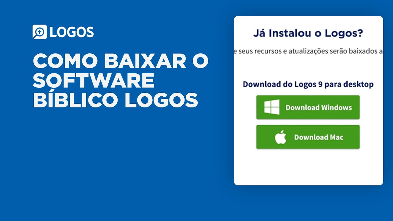 COMO BAIXAR O SOFTWARE BÍBLICO LOGOS - YouTube