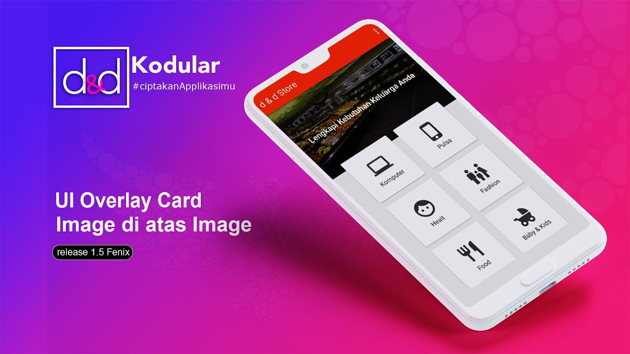 UI Overlay card | image di atas image | card view 1 | - YouTube