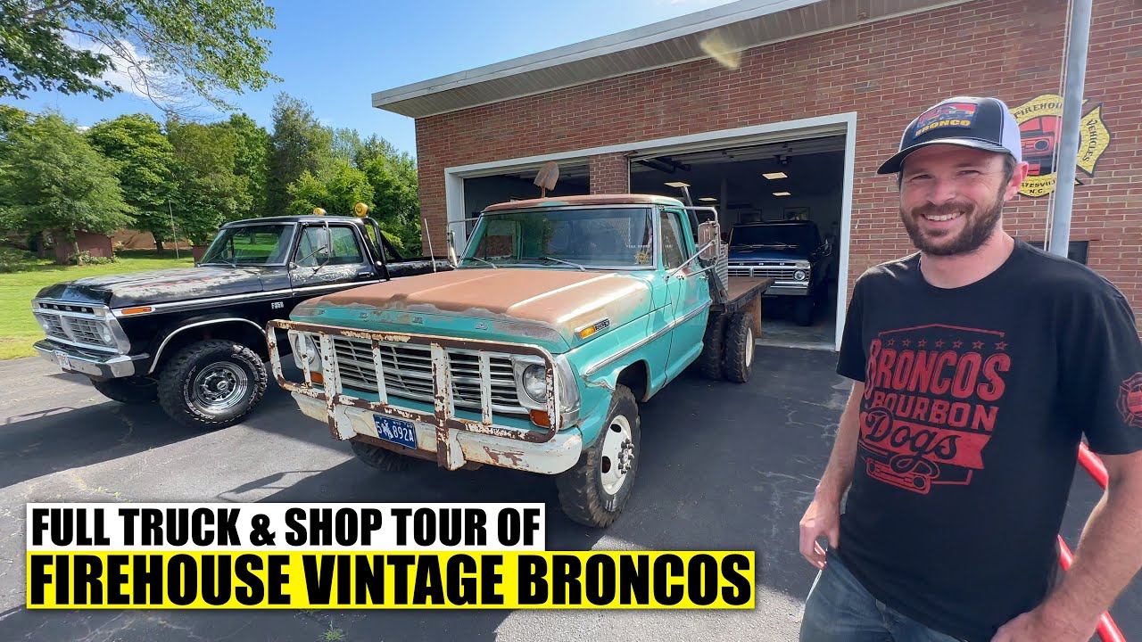 Visiting Firehouse Vintage Broncos | Full Shop & Truck Tour - YouTube