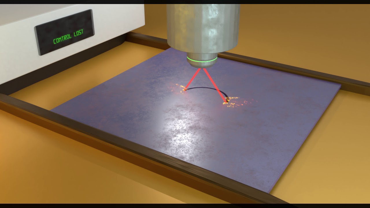 Laser cutting loop animation - YouTube