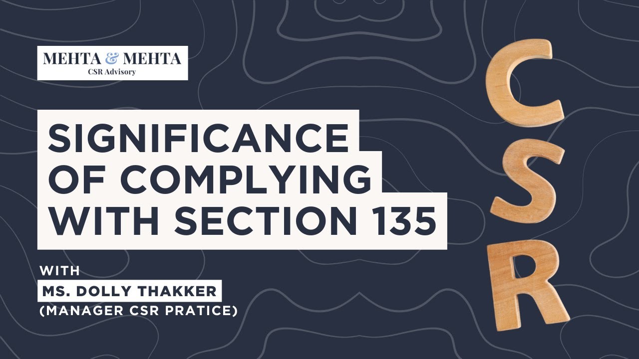CSR Webinar Series | Significance of Complying with Section 135 - YouTube