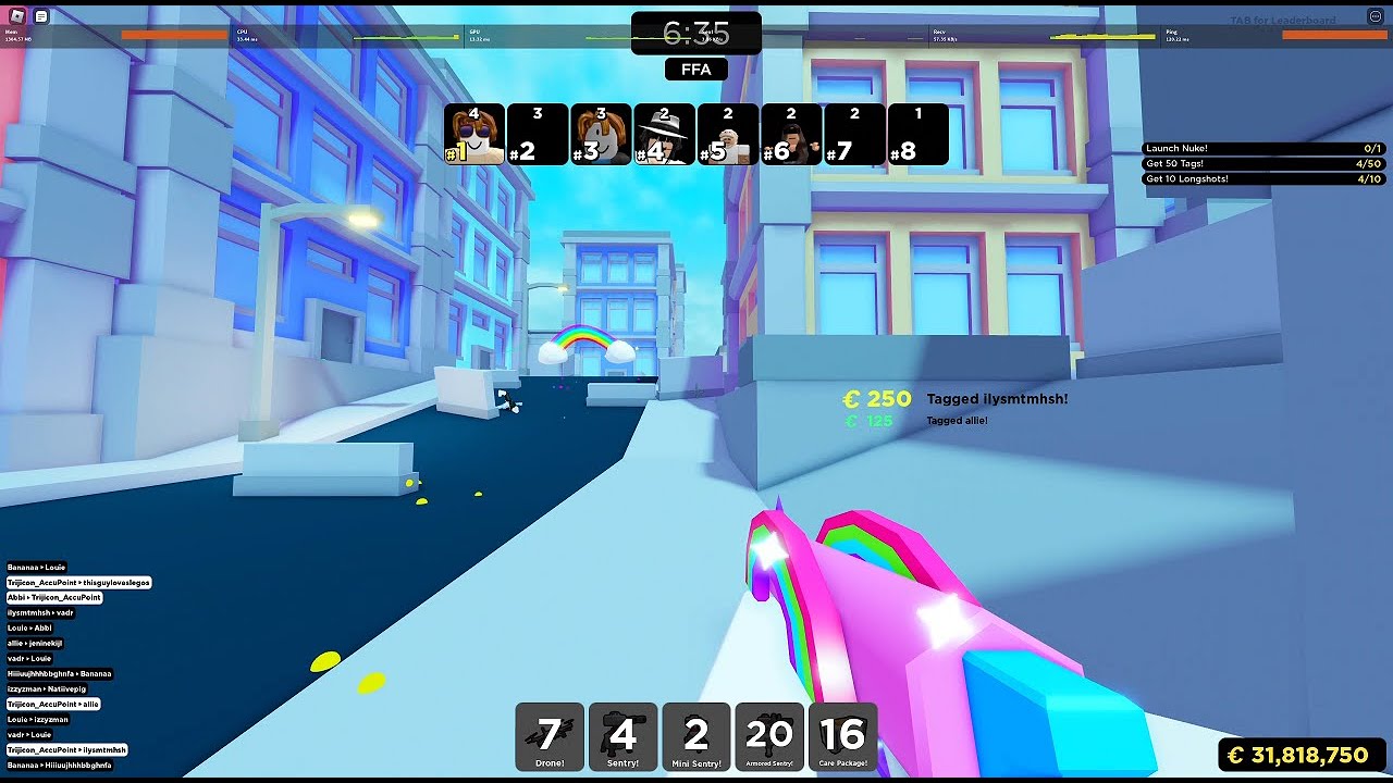 Roblox - Big Paintball - 89 tags on City map (March 27, 2023) - YouTube