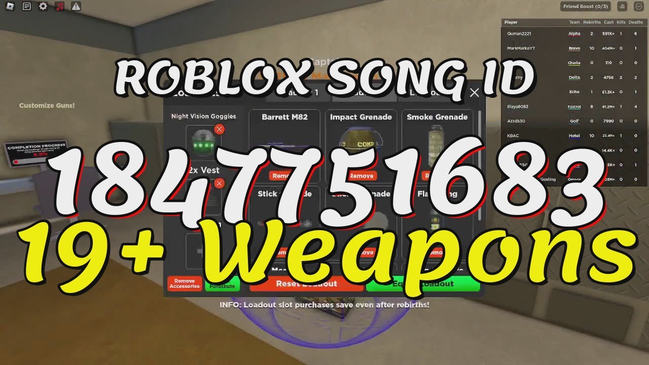 19+ Weapons Roblox Song IDs/Codes - YouTube