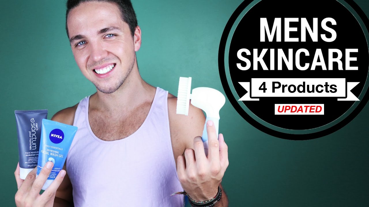 4 Products For Clear Skin - Updated Mens Skin Routine - YouTube