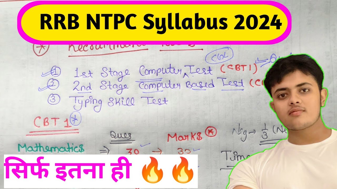 RRB NTPC Syllabus 2024 | RRB NTPC SYLLABUS| Railway exam Syllabus| # ...