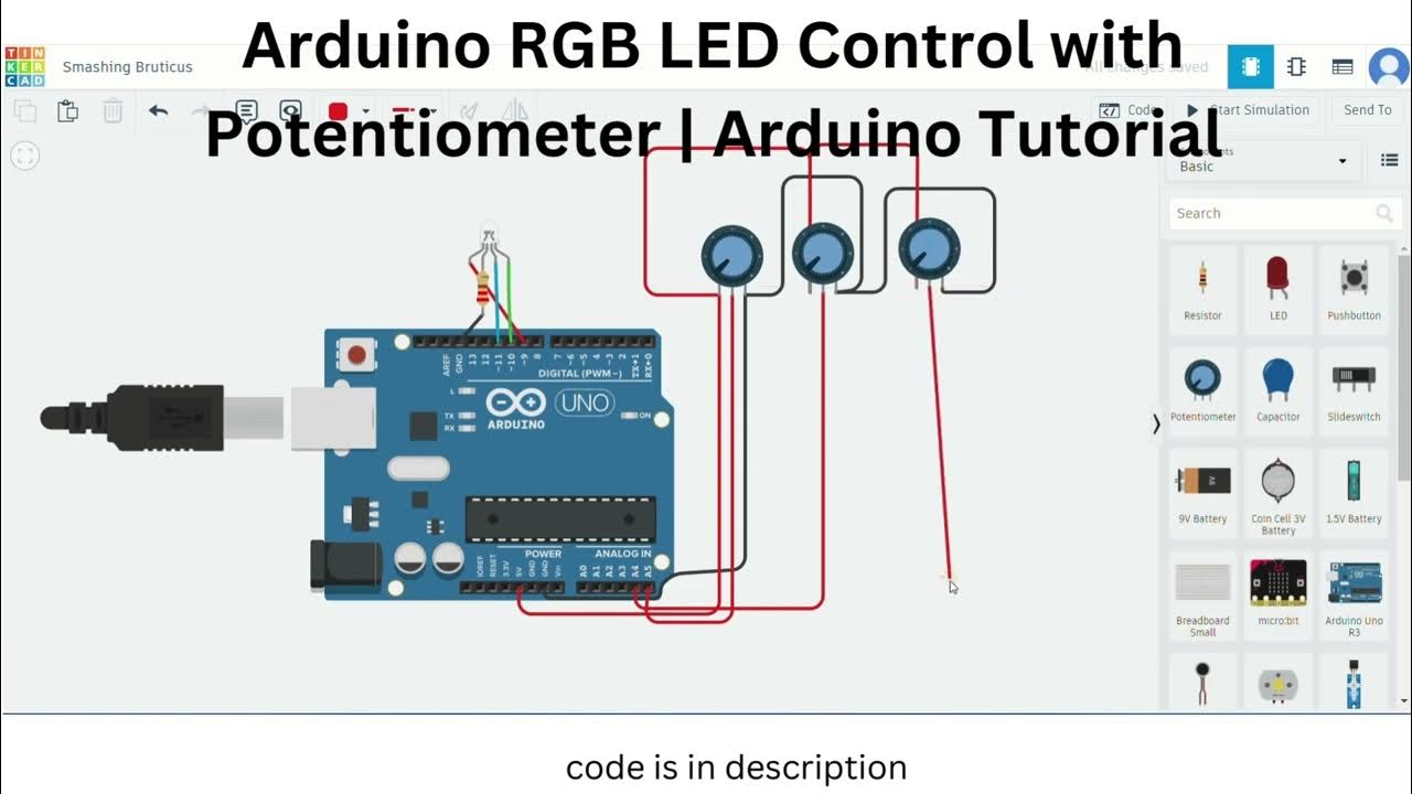 Arduino RGB LED Control with Potentiometer | Arduino Tutorial - YouTube