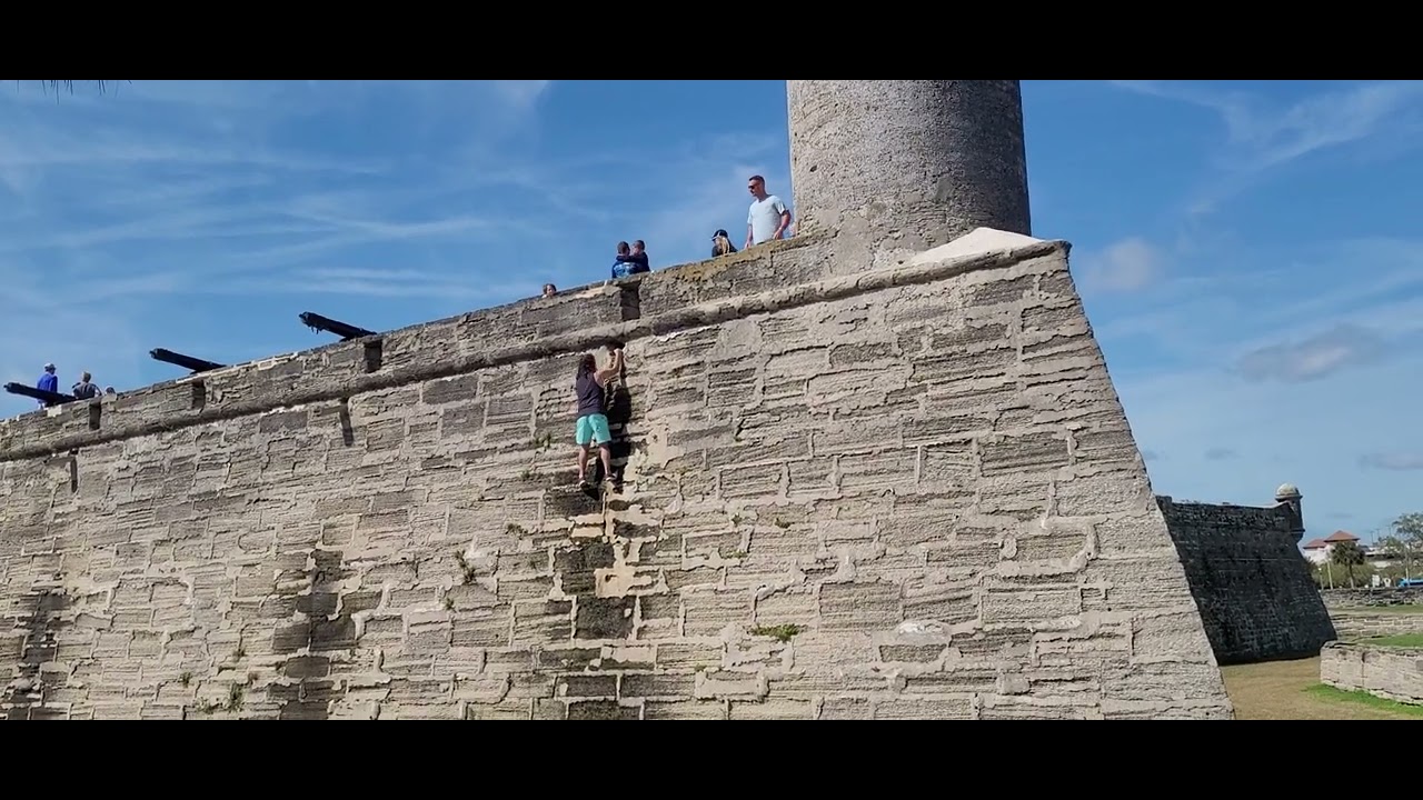 Wild Man Free Climbing Castillo De San Marcos St Augustine Florida ...