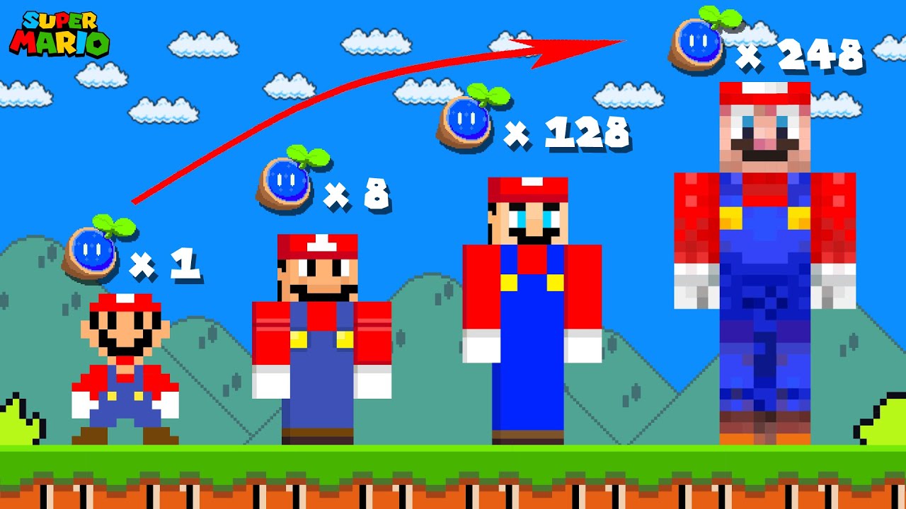 Mario But Every Seeds Make Mario Becomes Minecraft - YouTube