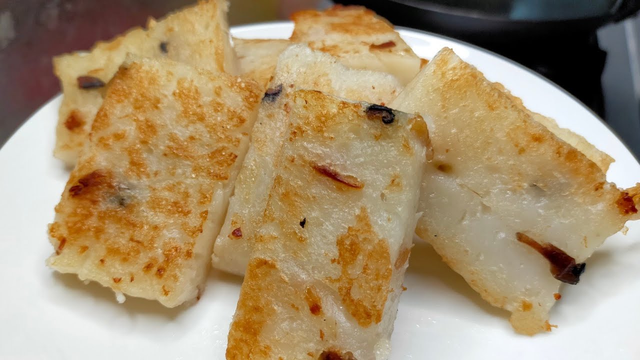 CHINESE STYLE kue lobak putih 萝卜糕 Lo po kao - YouTube